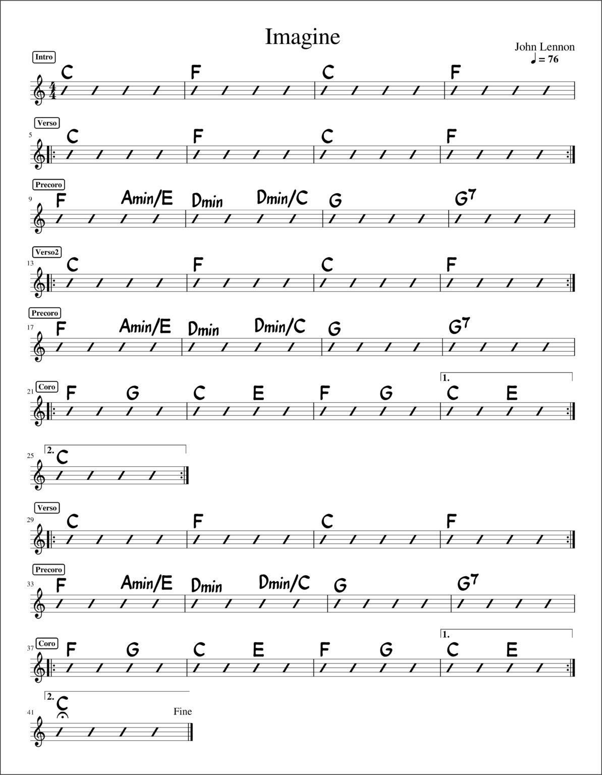 Imagine – John Lennon – AMP en Línea